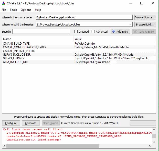 [OpenGL]GLSL Cookbook源码编译步骤流程